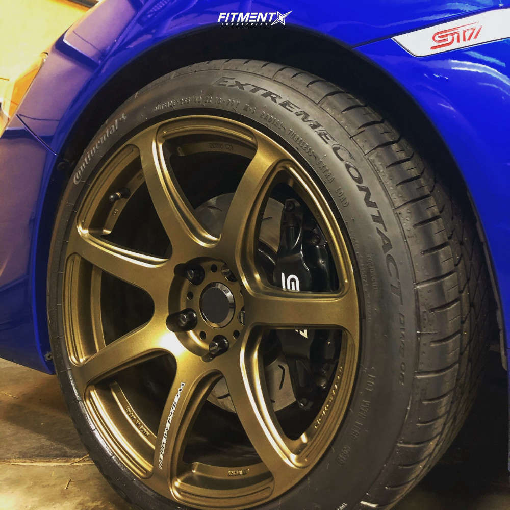 2015 Subaru WRX STI Limited with 18x9.5 Work Emotion T7r and Michelin ...