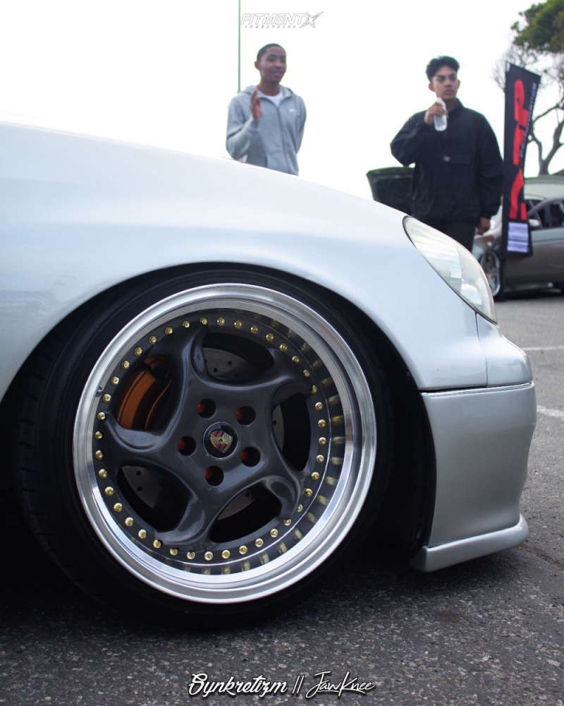 2001 Lexus GS430 Base with 18x11 ESM 011R and Radar 225x40 on Coilovers ...