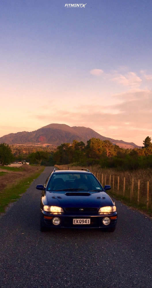1996 Subaru Impreza L with 17x7 SpeedLine and Bridgestone 215x40 on ...