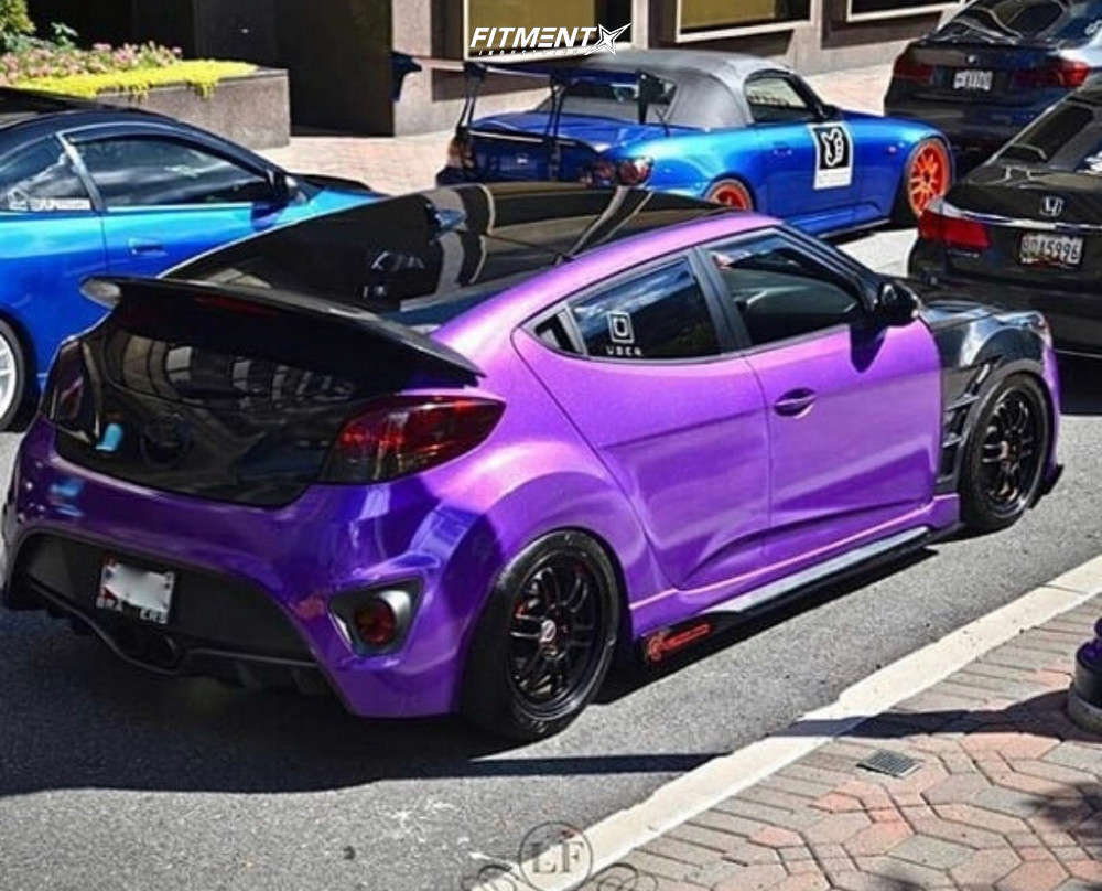 2016 Hyundai Veloster Turbo with 17x8 Enkei RPF1 and Nitto 215x45 on ...