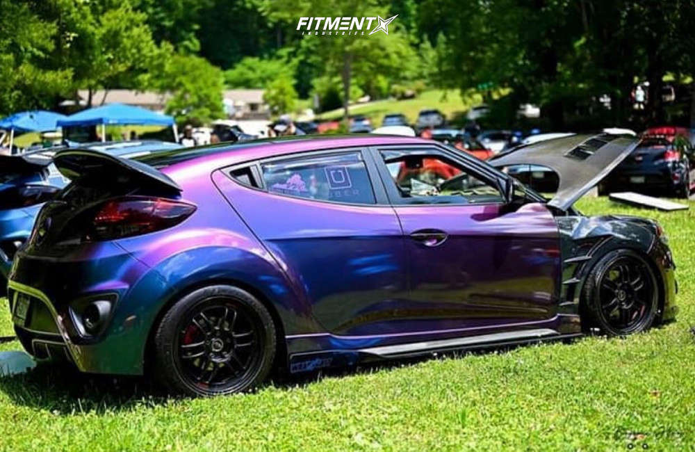 2016 Hyundai Veloster Turbo with 17x8 Enkei RPF1 and Nitto 215x45 on ...