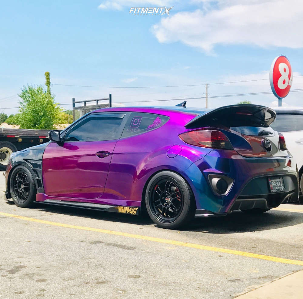 2016 Hyundai Veloster Turbo with 17x8 Enkei RPF1 and Nitto 215x45 on ...