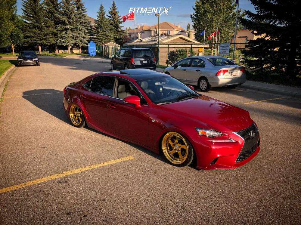 2015 Lexus IS250 F Sport with 18x9.5 ESR Sr02 and Pirelli 225x35 on Air ...
