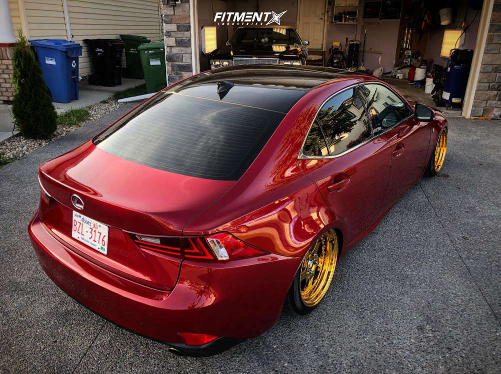 2015 Lexus IS250 F Sport with 18x9.5 ESR Sr02 and Pirelli 225x35 on Air ...