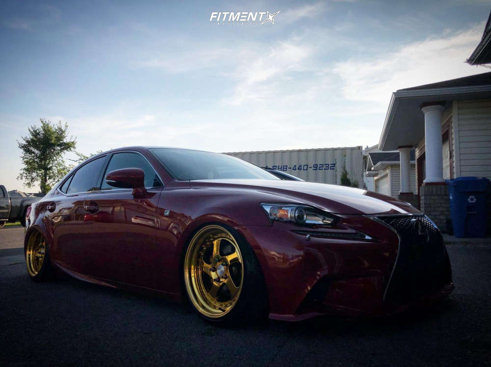 2015 Lexus IS250 F Sport with 18x9.5 ESR Sr02 and Pirelli 225x35 on Air ...