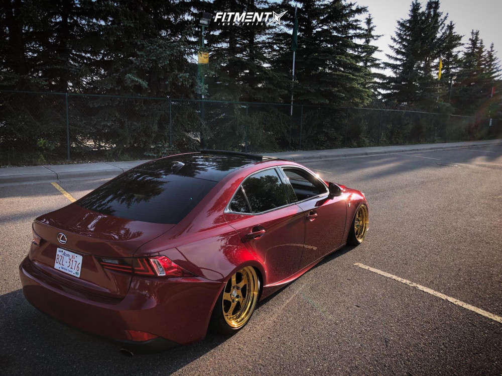 2015 Lexus IS250 F Sport with 18x9.5 ESR Sr02 and Pirelli 225x35 on Air ...