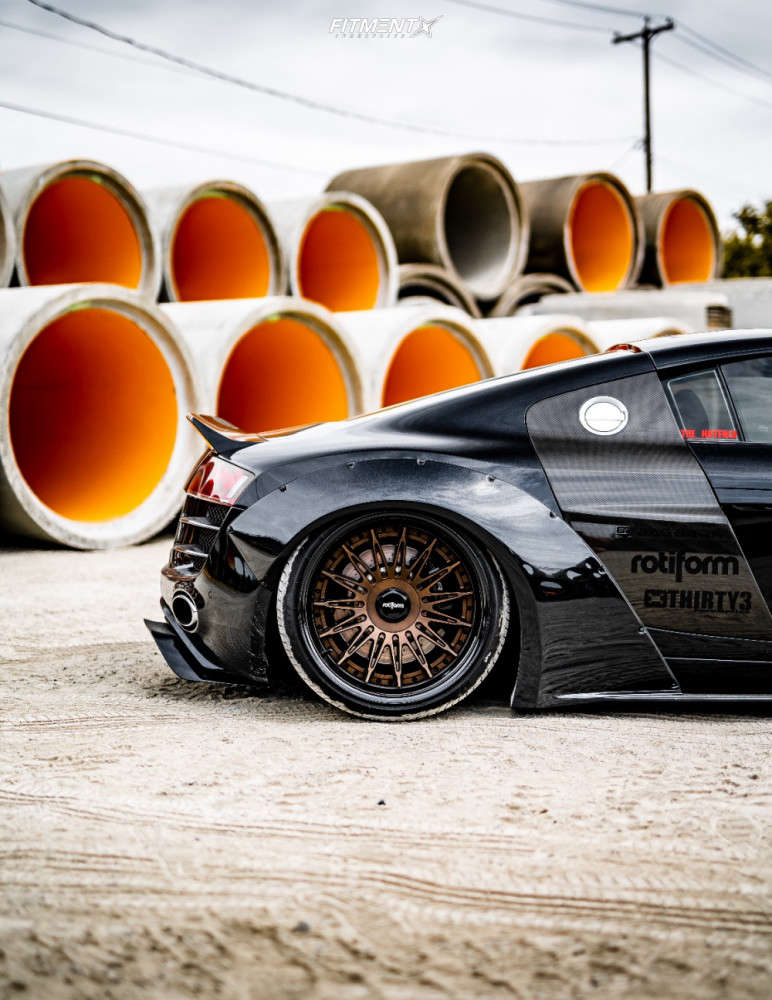 2010 Audi R8 Base with 20x10 Rotiform Nek and Pirelli 245x30 on Air Suspension | 773010 ...