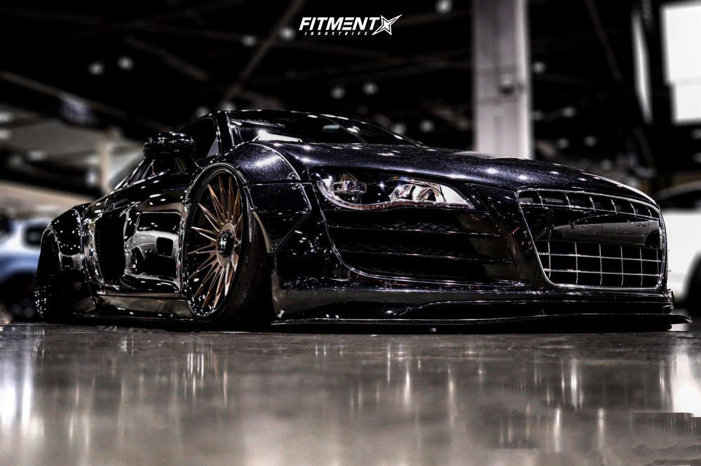 2010 Audi R8 Base with 20x10 Rotiform Nek and Pirelli 245x30 on Air ...