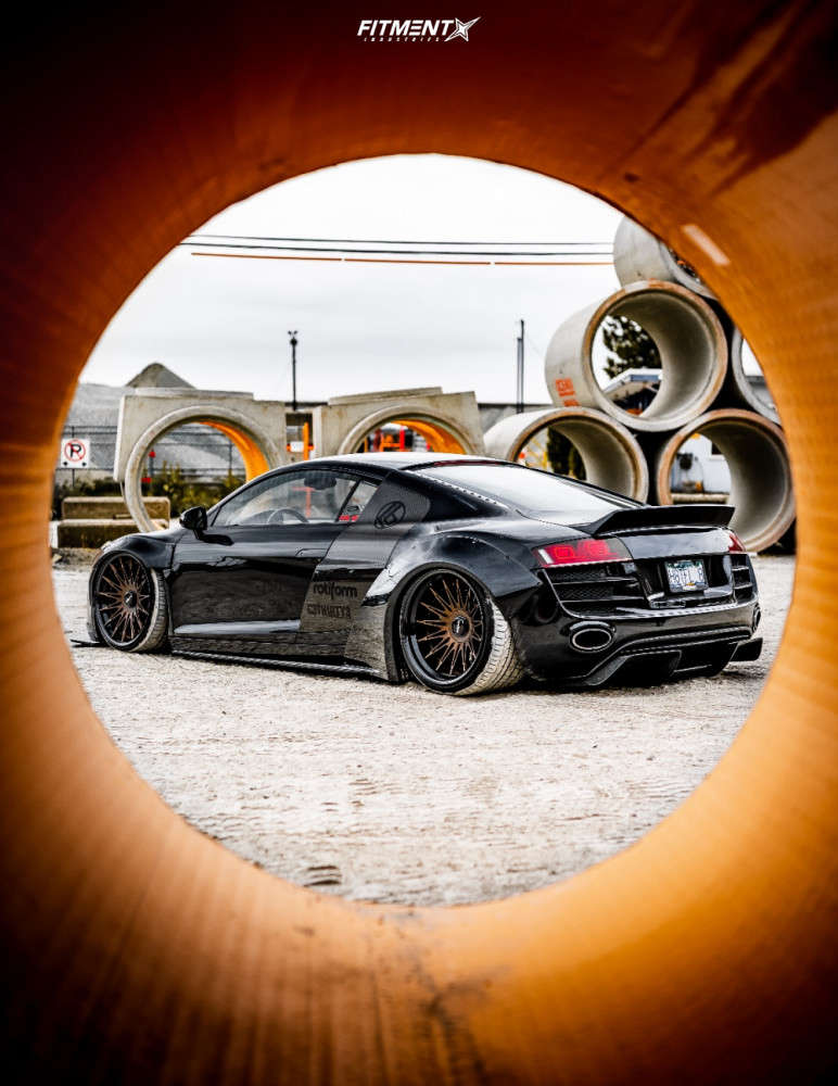 2010 Audi R8 Base with 20x10 Rotiform Nek and Pirelli 245x30 on Air ...