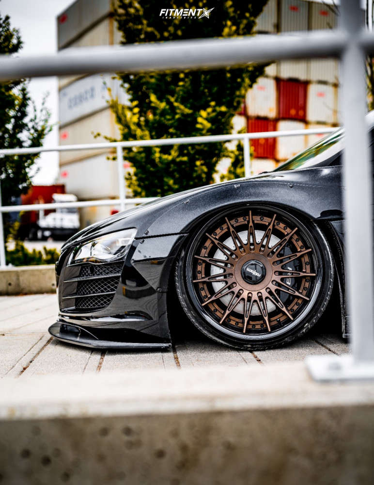 2010 Audi R8 Base with 20x10 Rotiform Nek and Pirelli 245x30 on Air ...