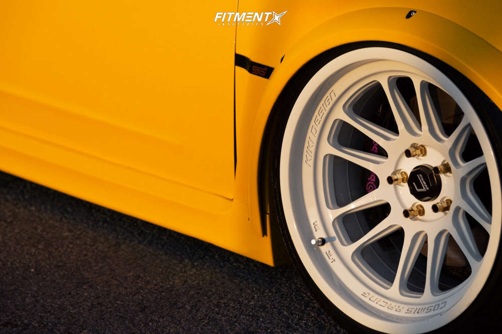 2011 Subaru WRX STI Base with 18x11 Cosmis Racing XT-206R and Nankang 255x35 on Air Suspension ...