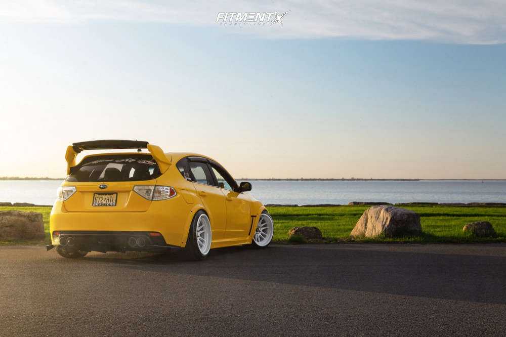 2011 Subaru WRX STI Base with 18x11 Cosmis Racing XT-206R and Nankang 255x35 on Air Suspension ...