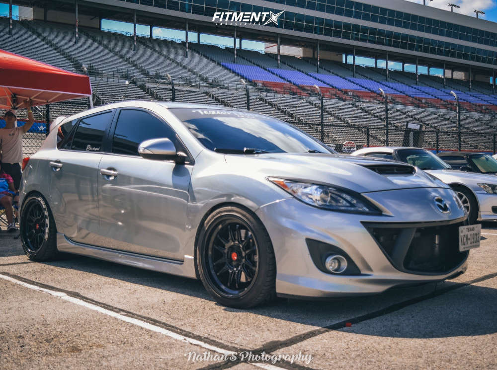 2012 Mazda MazdaSpeed3 Base with 18x8.5 Aodhan Ah07 and Nitto 235x40 on Lowering Springs ...