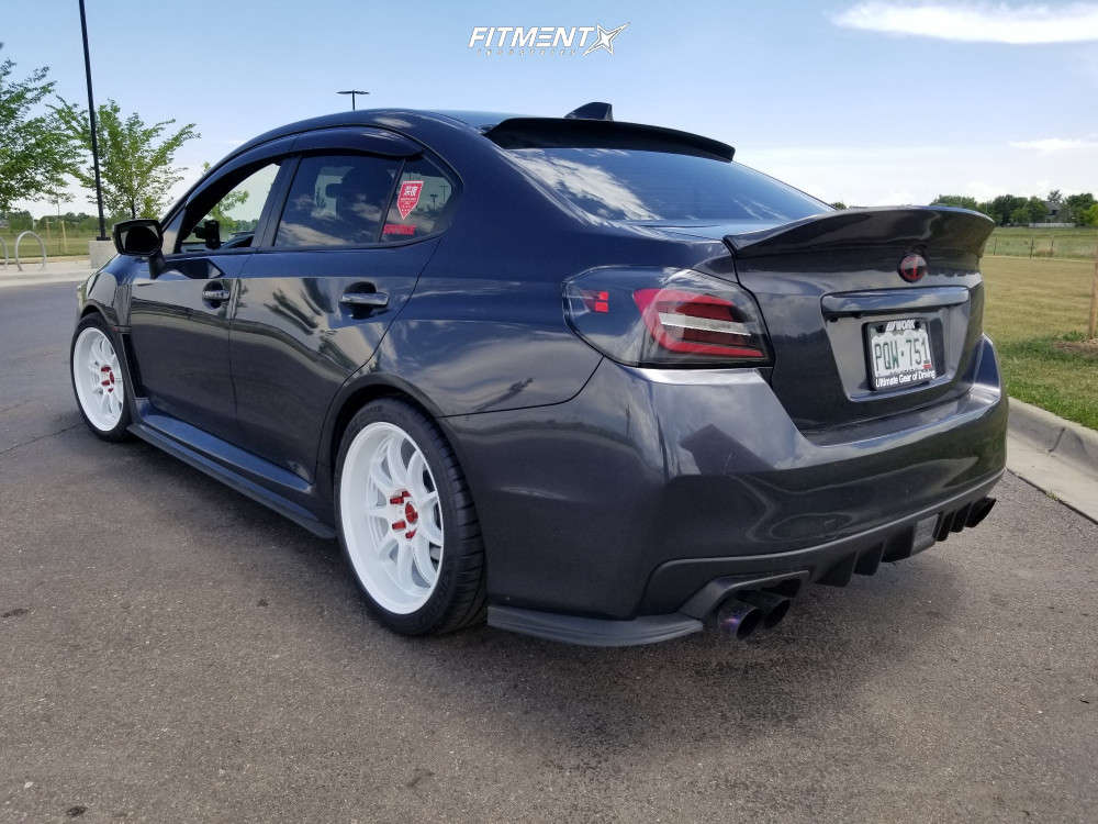 2015 Subaru WRX Base with 18x9.5 Work Emotion D9r and Michelin 265x35 on Lowering Springs ...