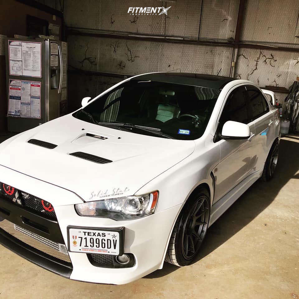 2011 Mitsubishi Lancer Evolution GSR with 18x10.5 Ambit Re18 and Nitto ...