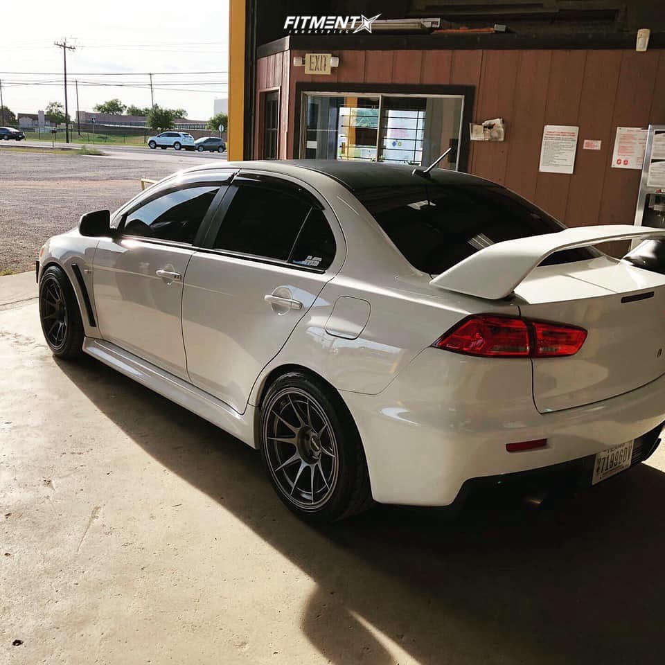 2011 Mitsubishi Lancer Evolution GSR with 18x10.5 Ambit Re18 and Nitto ...
