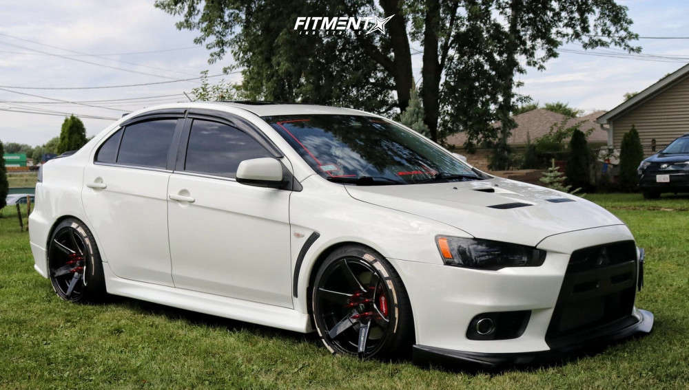 2014 Mitsubishi Lancer Evolution MR with 18x9.5 Cosmis Racing S1 and ...