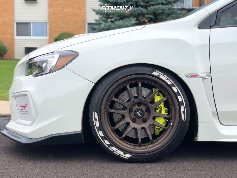 2019 Subaru WRX STI Base with 18x9 Cosmis Racing XT-206R and Nitto 245x40 on Coilovers | 784139 ...