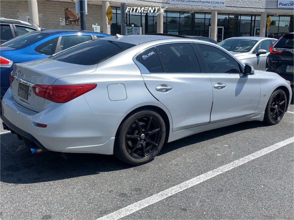 2014 INFINITI Q50 Premium with 18x7.5 Enkei Edr9 and Continental 245x40 on Stock Suspension ...