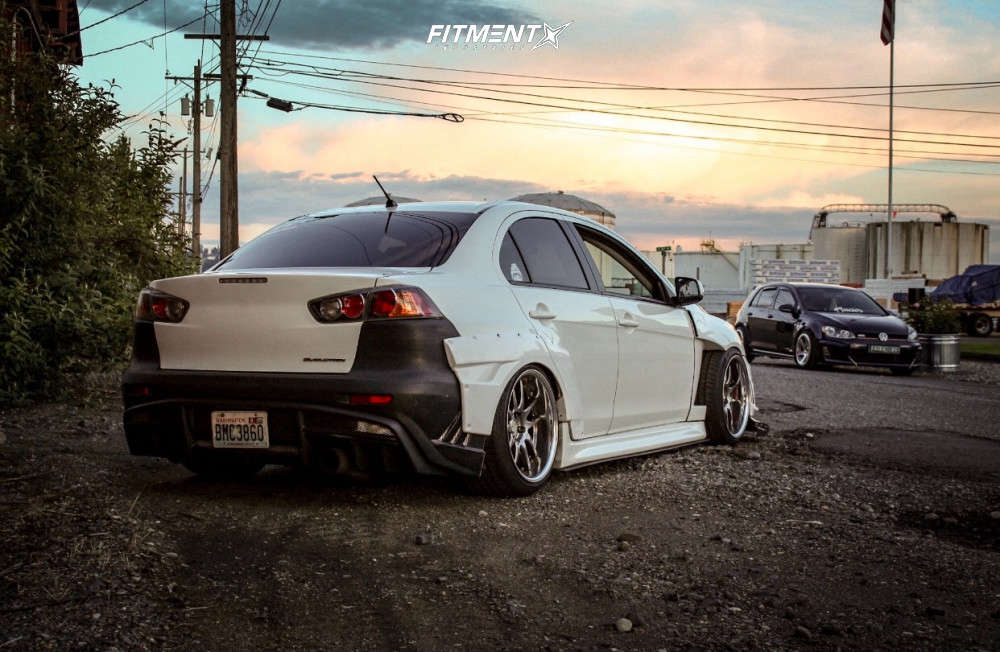 2011 Mitsubishi Lancer Evolution GSR with 18x11 Work Emotion Cr 2p and ...