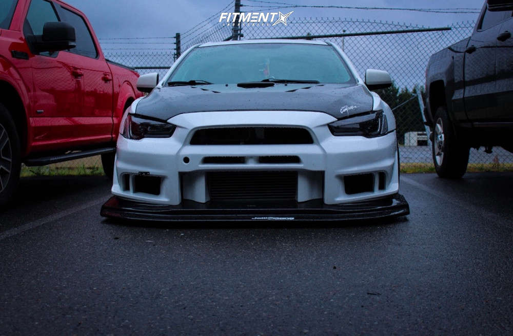 2011 Mitsubishi Lancer Evolution GSR with 18x11 Work Emotion Cr 2p and ...