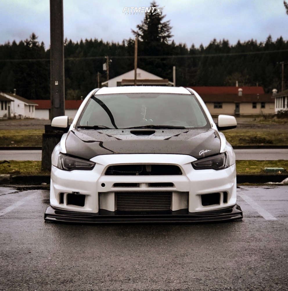 2011 Mitsubishi Lancer Evolution GSR with 18x11 Work Emotion Cr 2p and ...