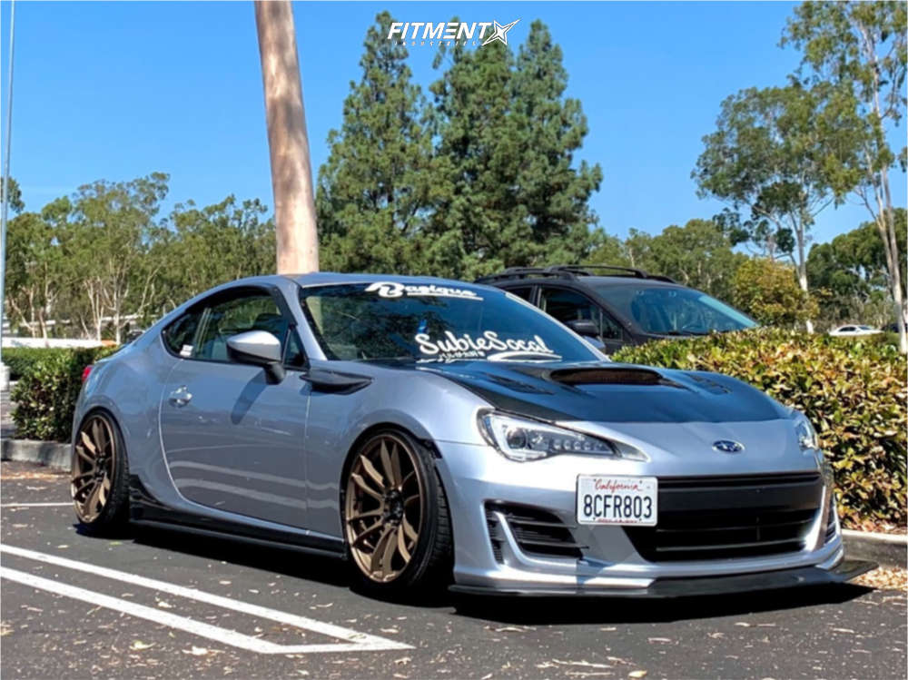 2017 Subaru BRZ Base with 18x9.5 Rays Engineering 57xtreme and Zenna 225x40 on Coilovers ...