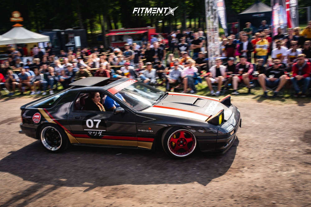 1986 Mazda RX-7 GXL with 17x9 SSR Koenig and Pirelli 215x45 on ...