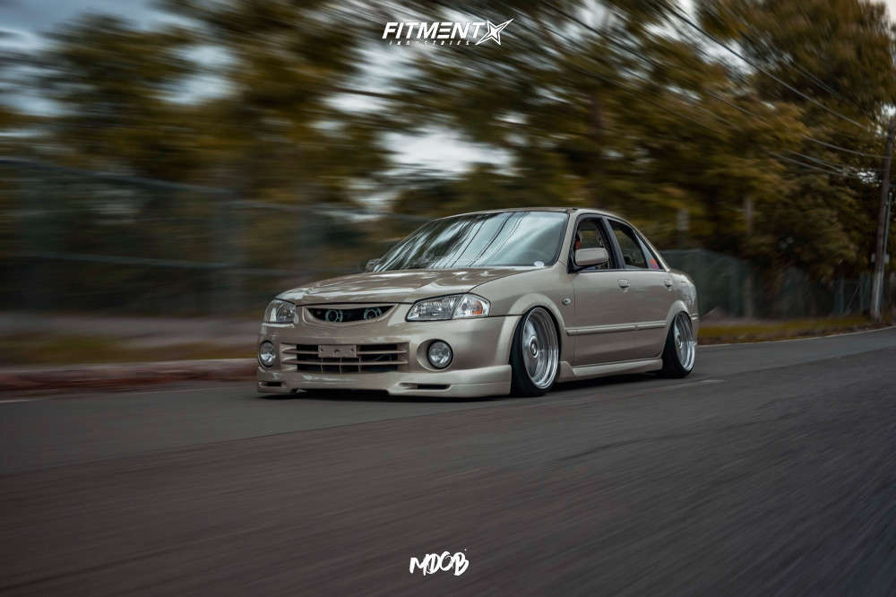 2000 Mazda Protege LX with 17x8.5 Avant Garde M240 and Westlake 285x35 ...