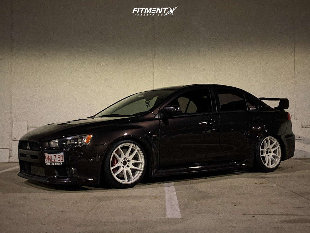 2011 Mitsubishi Lancer Evolution GSR with 18x9.5 ESR Sr08 and Federal ...