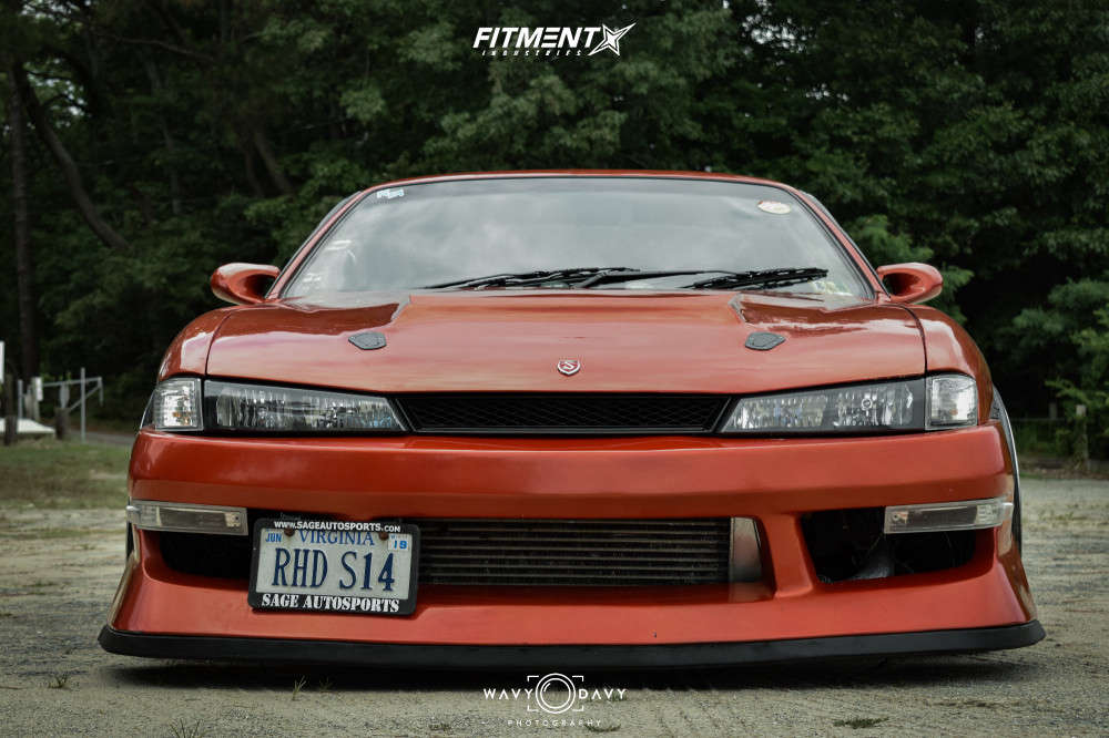 1995 Nissan 240SX 2dr Coupe with 18x10 Work VS KF and Federal 225x40 on ...