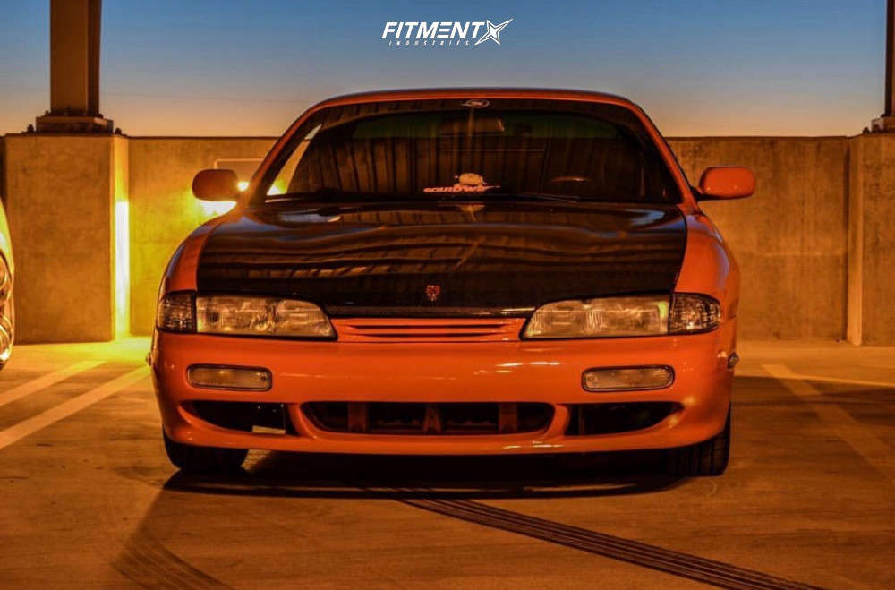 1995 Nissan 240SX Base with 17x9 Blitz Type 01 and Yokohama 215x40 on ...