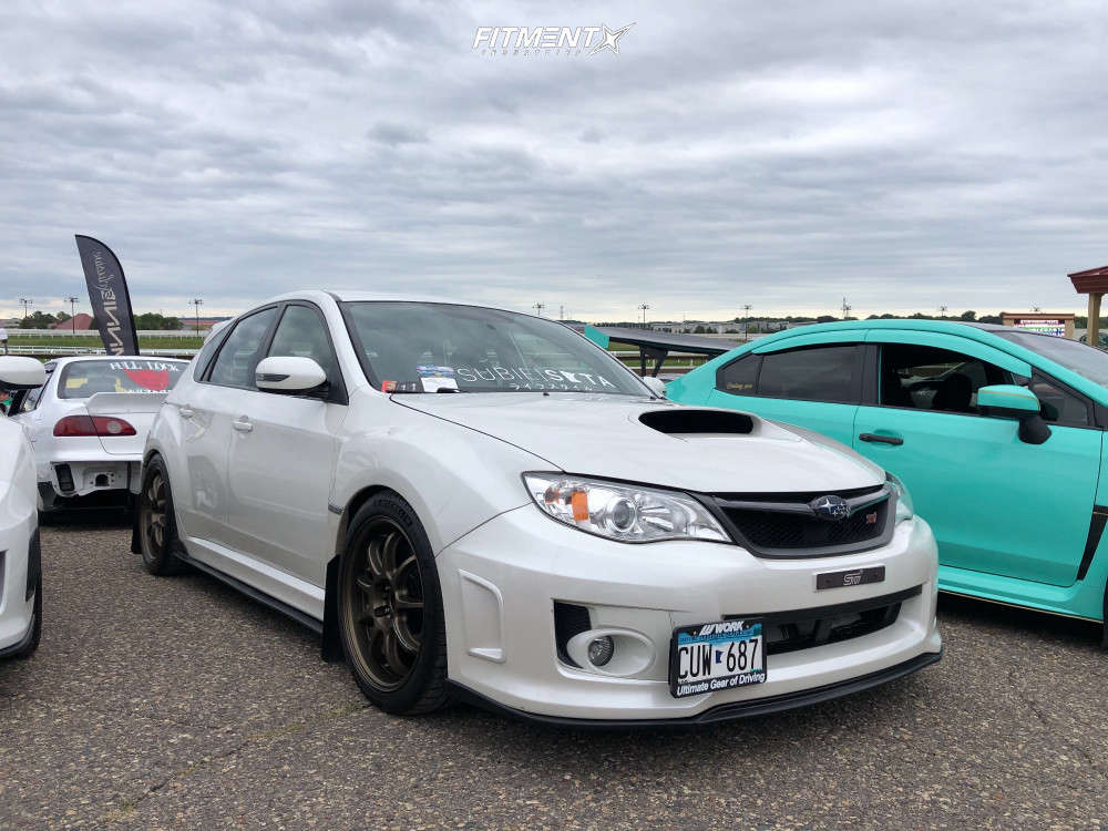 2012 Subaru WRX STI Base with 18x9.5 Work D9r and Michelin 245x40 on ...