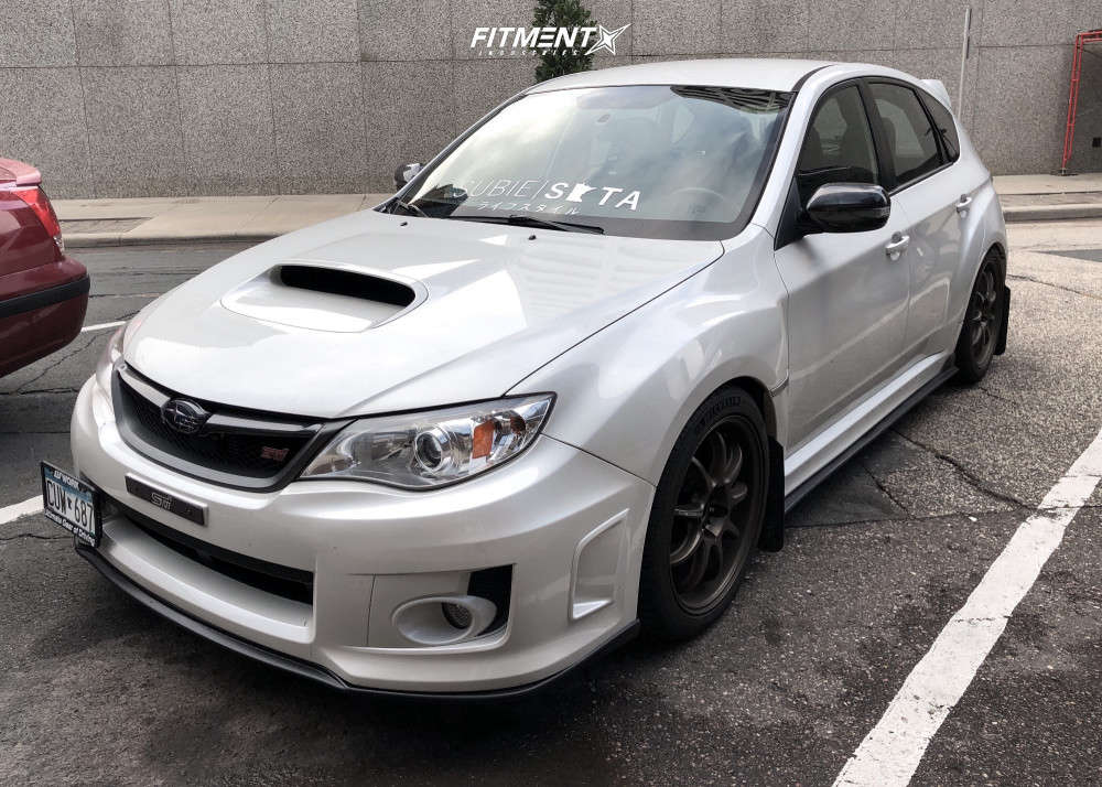 2012 Subaru WRX STI Base with 18x9.5 Work D9r and Michelin 245x40 on ...