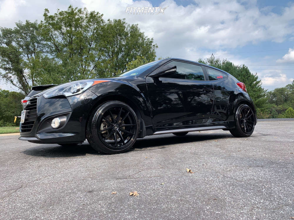 2014 Hyundai Veloster Turbo with 18x9 Konig Oversteer and Firestone ...