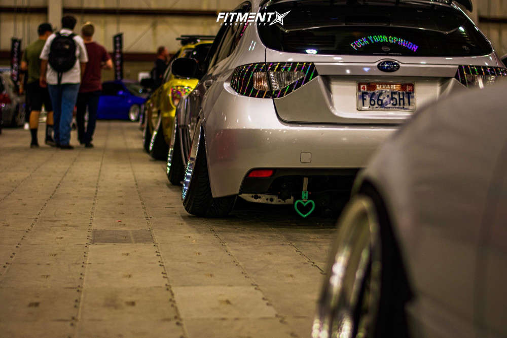 2009 Subaru Impreza WRX STI with 18x10 Work VS SS and Federal 225x35 on ...
