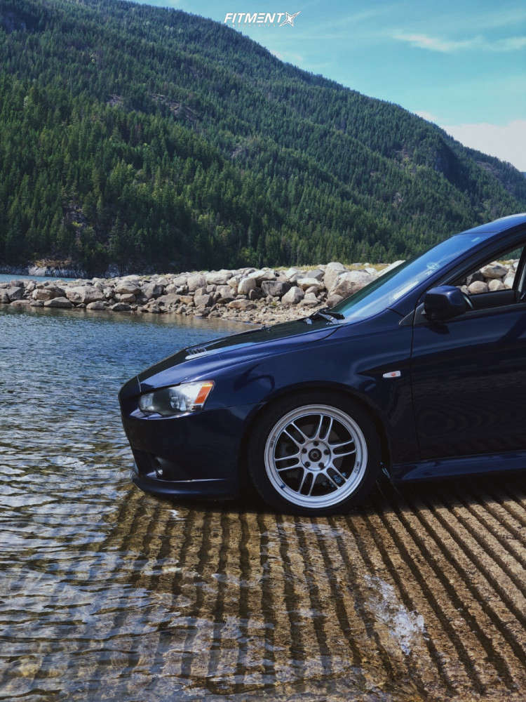 2014 Mitsubishi Lancer Ralliart with 18x8.5 Enkei RPF1 and Goodyear ...