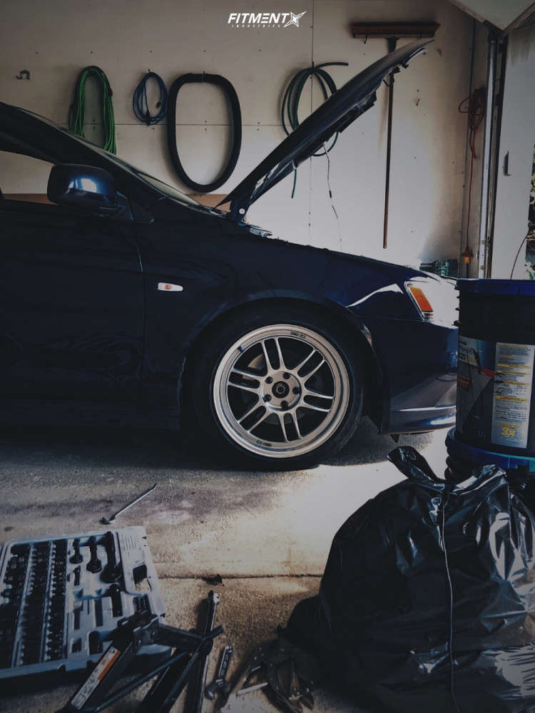 2014 Mitsubishi Lancer Ralliart with 18x8.5 Enkei RPF1 and Goodyear ...