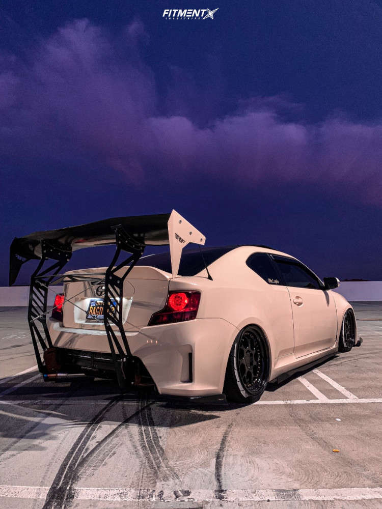 2015 Scion TC Base with 18x9.5 Aodhan Ds01 and Landsail 245x35 on Air ...