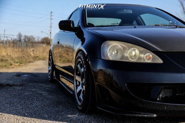 2006 Acura RSX Type-S with 17x8 Rota Grid and Bridgestone 225x50 on Air ...