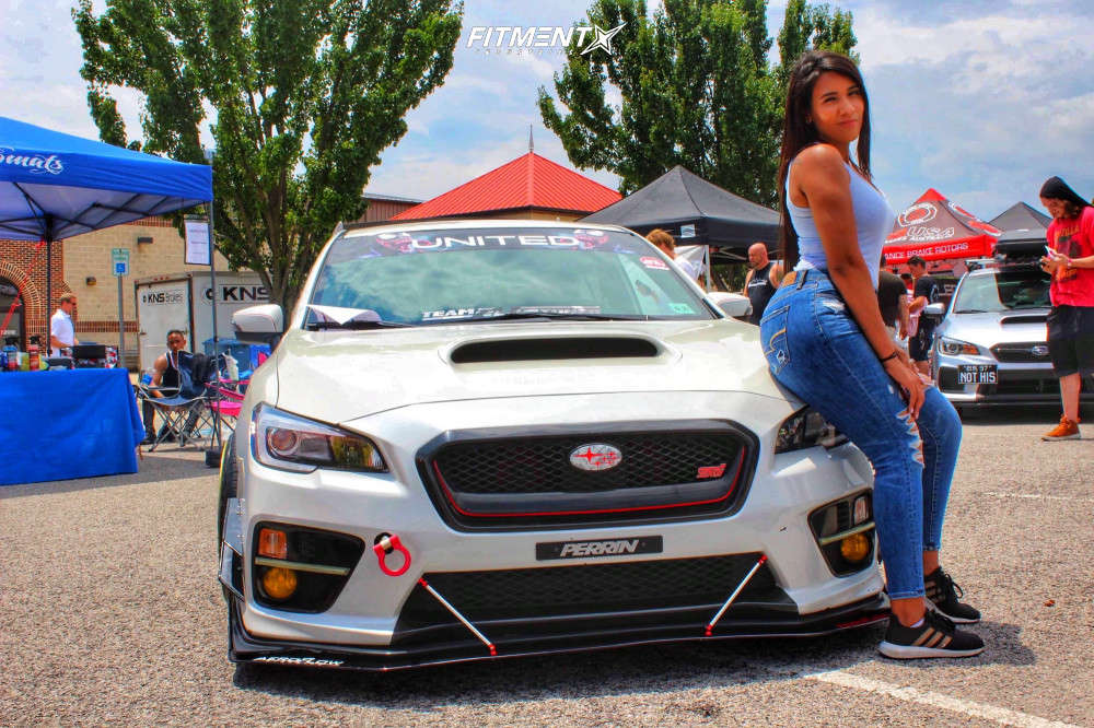 2016 Subaru WRX STI Base with 18x9.5 Cosmis Racing XT-206R and Kumho 215x35 on Air Suspension ...