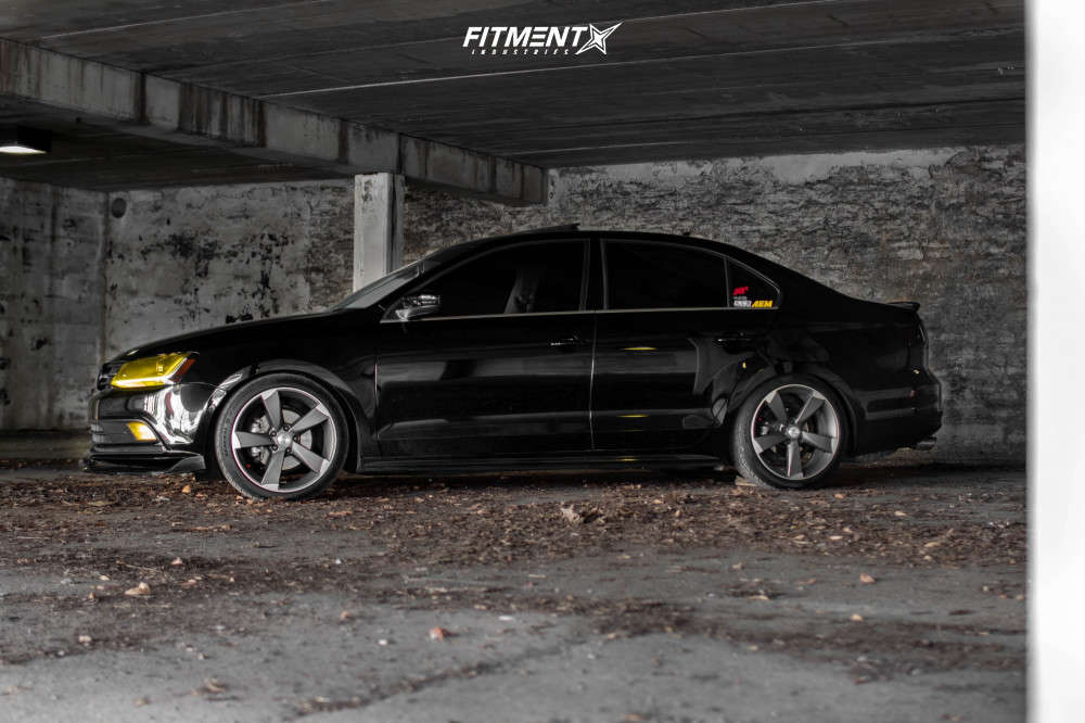 2017 Volkswagen Jetta SE with 18x8 OEM Wheels Rotors and General 225x40 ...