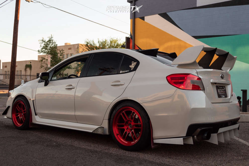 2016 Subaru WRX STI Base with 18x9.5 Enkei RPF1 and Nitto 245x40 on ...