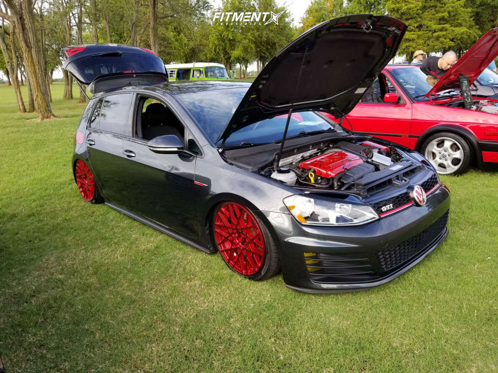 2017 Volkswagen GTI S with 18x8.5 Rotiform Blq and Lexani 215x40 on Air ...
