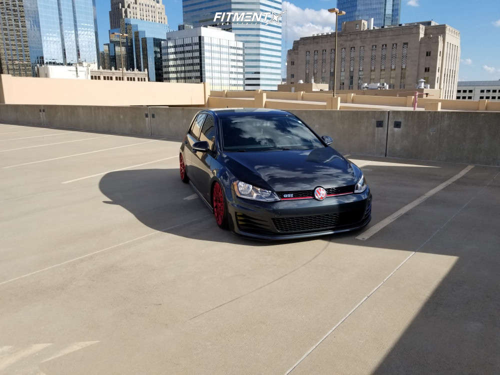 2017 Volkswagen GTI S with 18x8.5 Rotiform Blq and Lexani 215x40 on Air ...