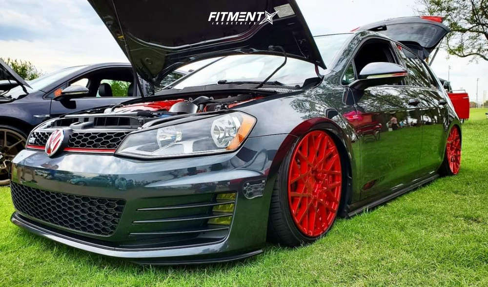 2017 Volkswagen GTI S with 18x8.5 Rotiform Blq and Lexani 215x40 on Air ...
