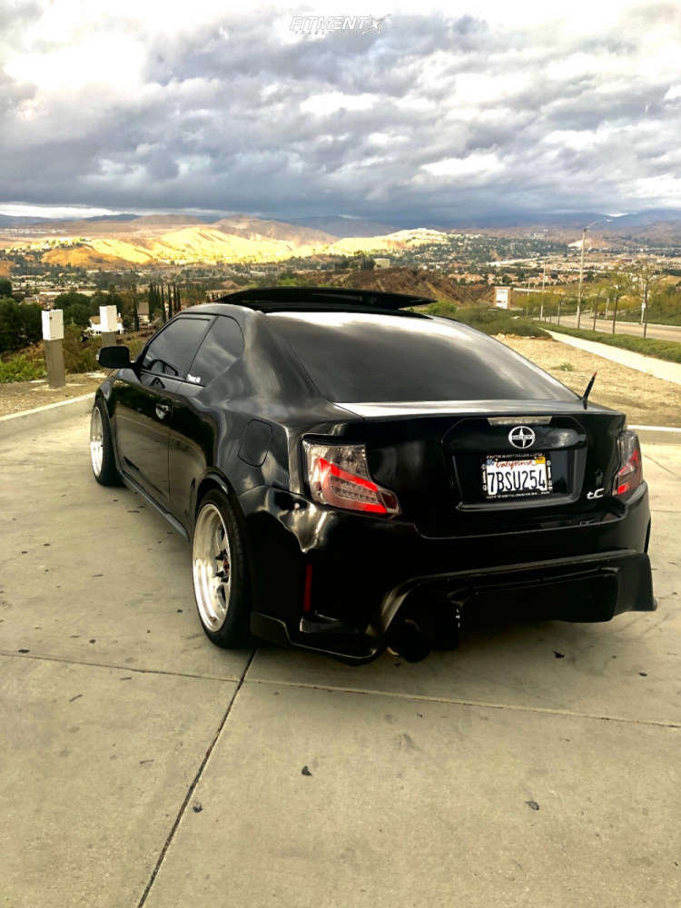2014 Scion TC Base with 18x9.5 ESR Sr02 and Atlas 245x40 on Coilovers | 804524 | Fitment Industries
