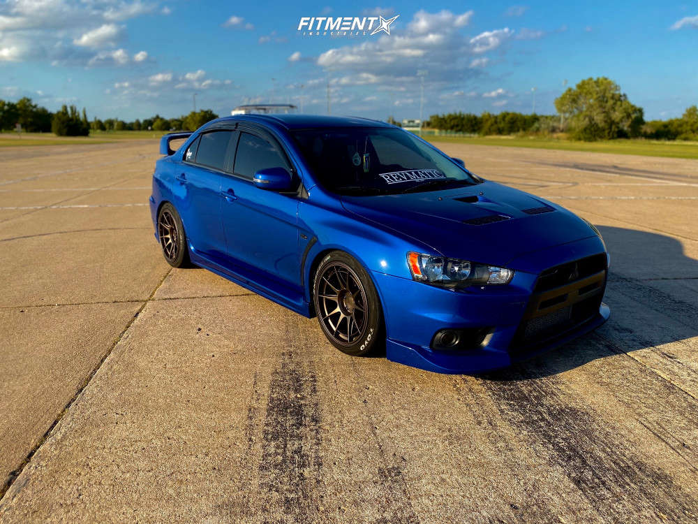 2015 Mitsubishi Lancer Evolution GSR with 18x9.5 ESR Sr13 and Toyo ...