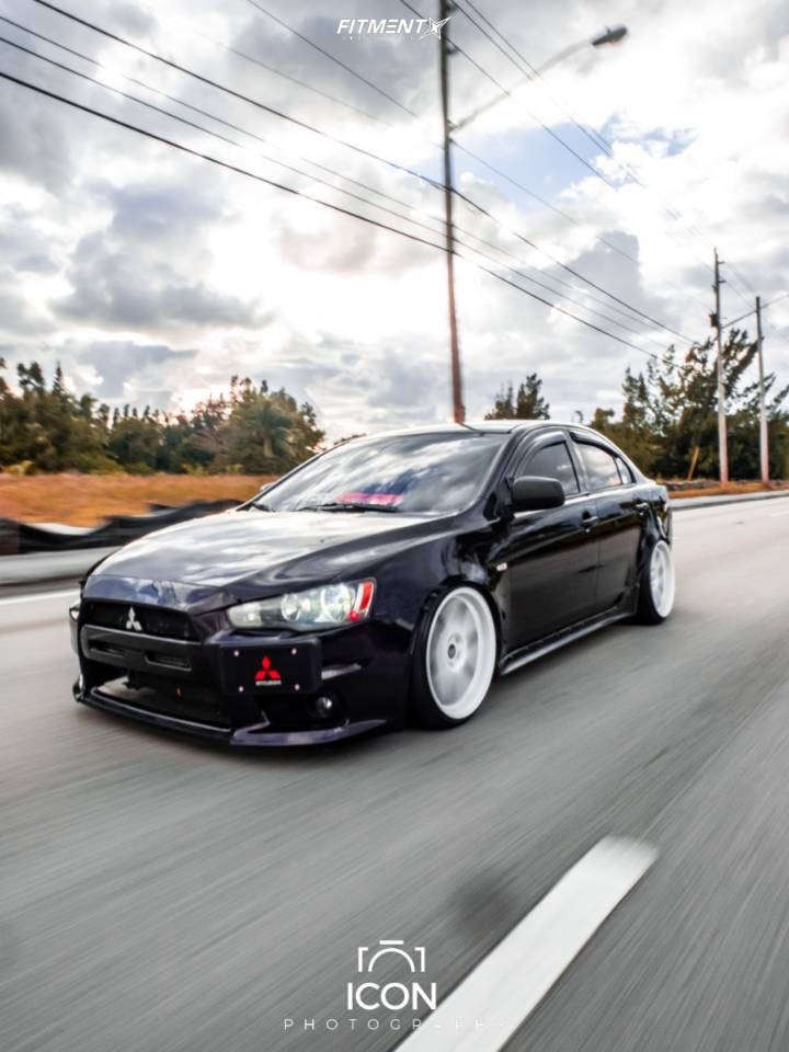 2009 Mitsubishi Lancer DE with 19x9.5 ESR Sr07 and Firestone 225x30 on ...