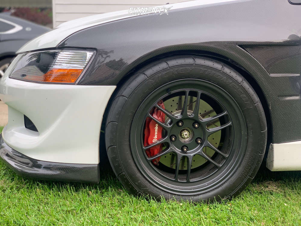 2003 Mitsubishi Lancer Evolution with 17x9 Enkei RPF1 and Mickey ...